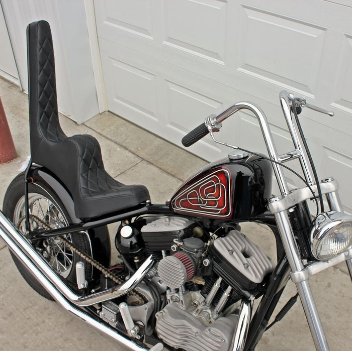 King And Queen Seat Pan King & Queen Chopper Seat Custom Leather